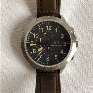 A/X Armani Exchange | Accessories | Ax Mens Watch Brown Leather New ...